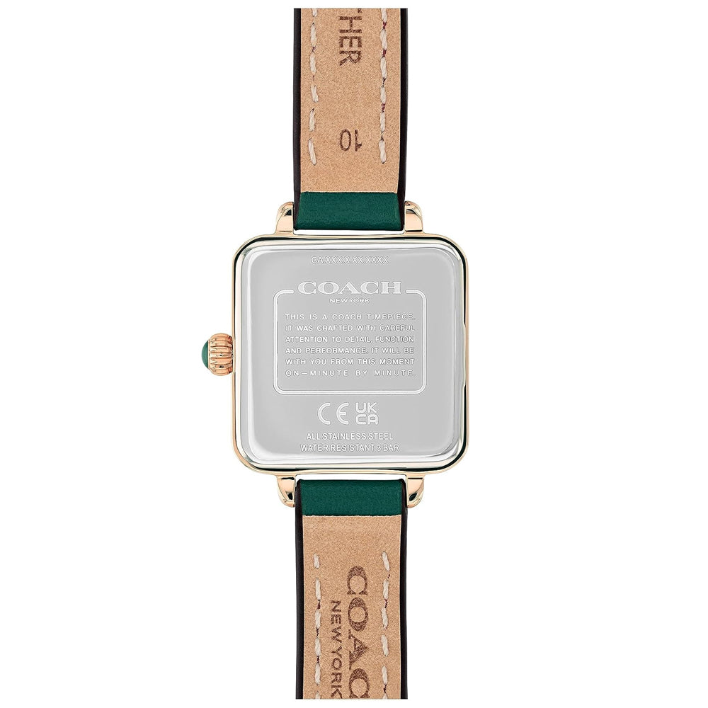 Coach Cass Green Dial Leather Strap Ladies Watch 14504227 – Watch it ...
