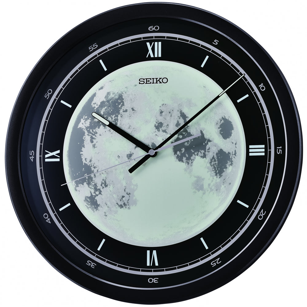 Seiko Luminous Moon Face Design Analog Wall Clock QXA831 – Watch it ...