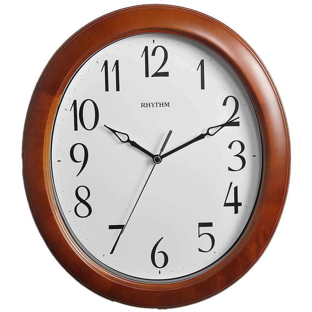 Rhythm Oval Shaped Wooden Wall Clock CMG271NR06 – Watch it! Pte Ltd