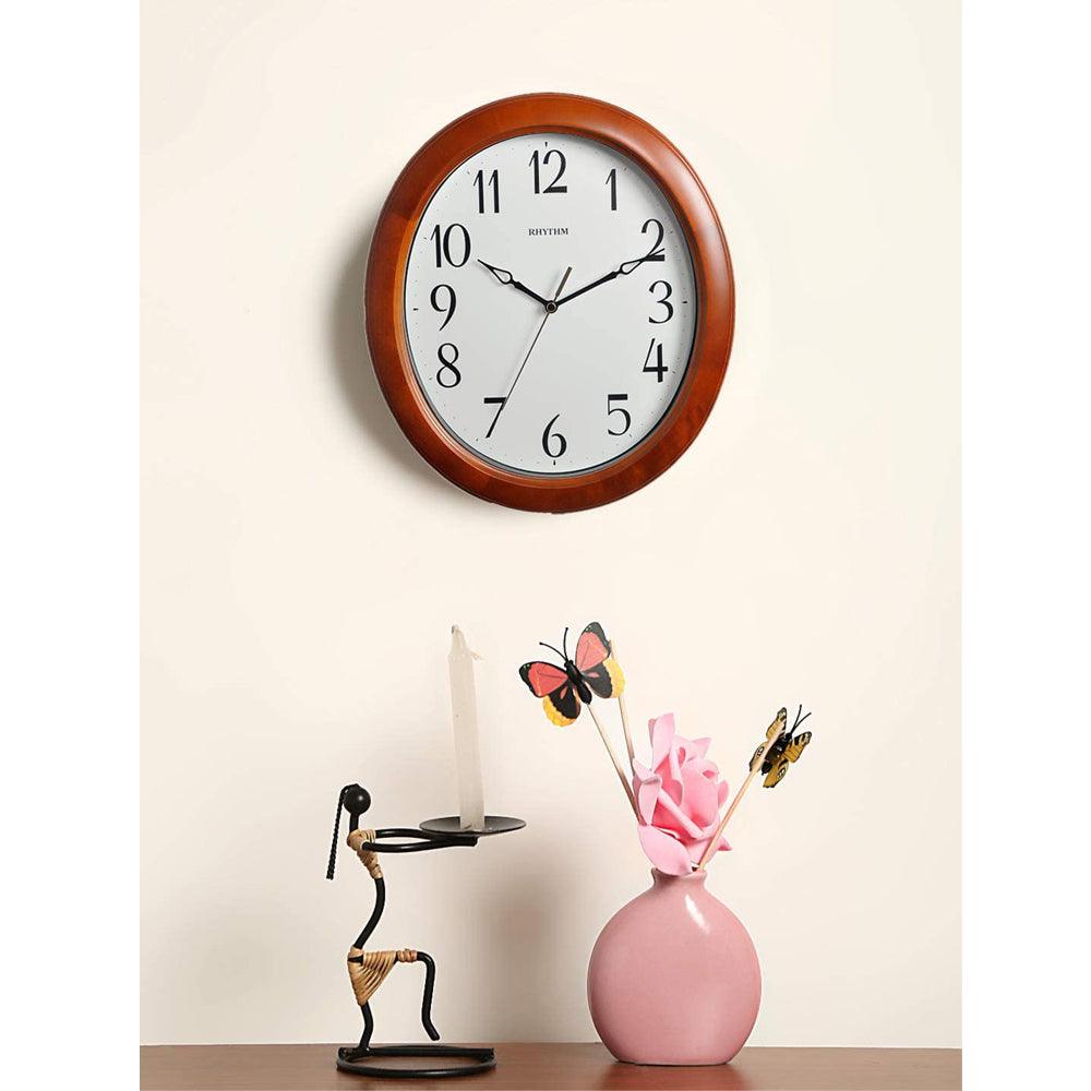 Rhythm Oval Shaped Wooden Wall Clock CMG271NR06 – Watch it! Pte Ltd