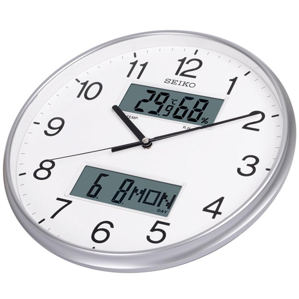 Seiko LCD Thermometer Hygrometer Wall Clock QXL013S – Watch it! Pte Ltd