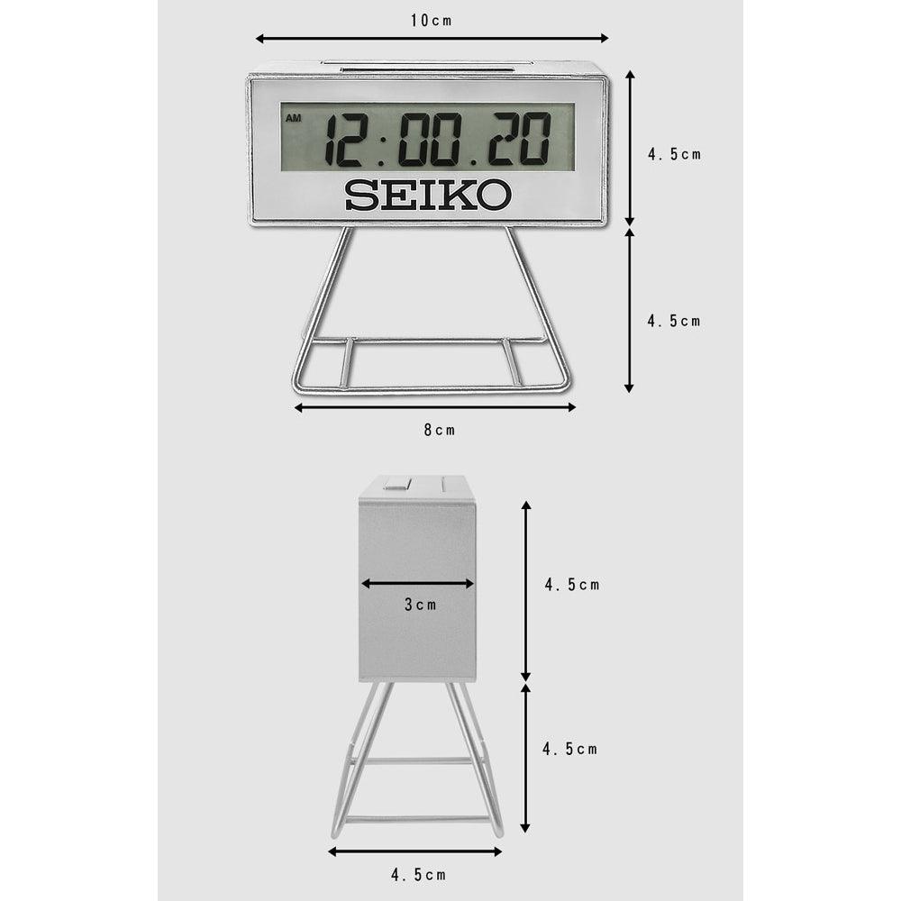 Seiko Mini Marathon Silver Digital Alarm Clock (Limited Edition) QHL08 ...
