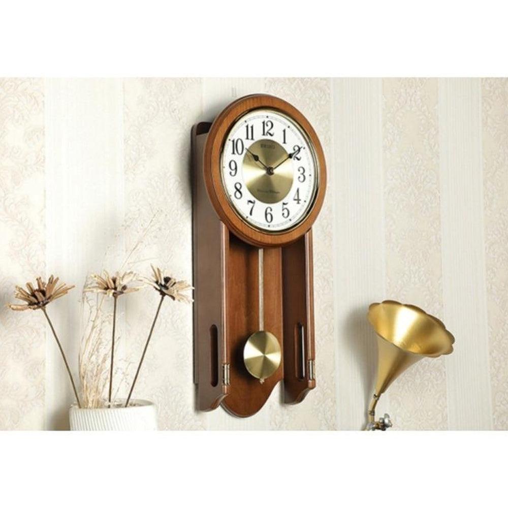 Seiko Wooden Chiming Wall Clock with Pendulum QXH073B – Watch it! Pte Ltd