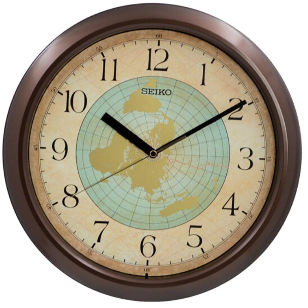 Seiko World Map Design Analog Wall Clock QHA006B – Watch it! Pte Ltd