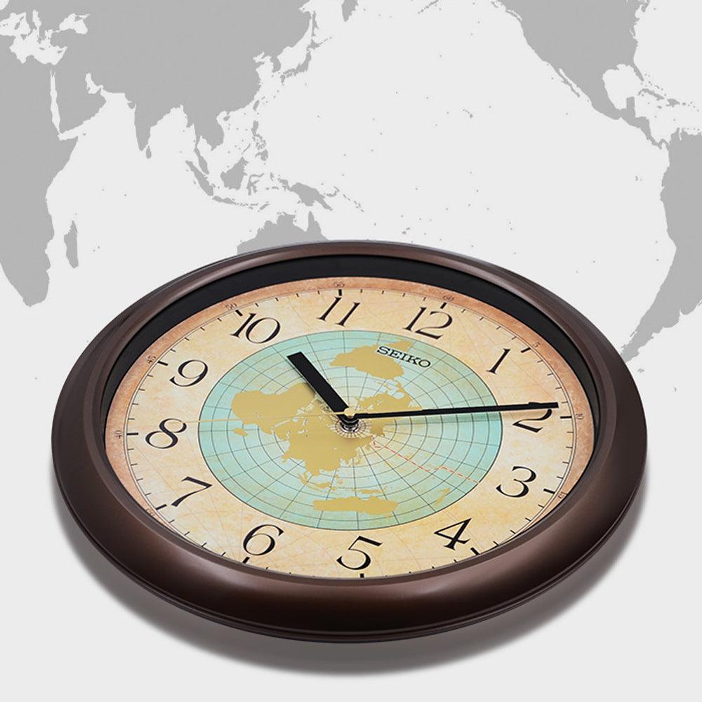 Seiko World Map Design Analog Wall Clock QHA006B – Watch it! Pte Ltd