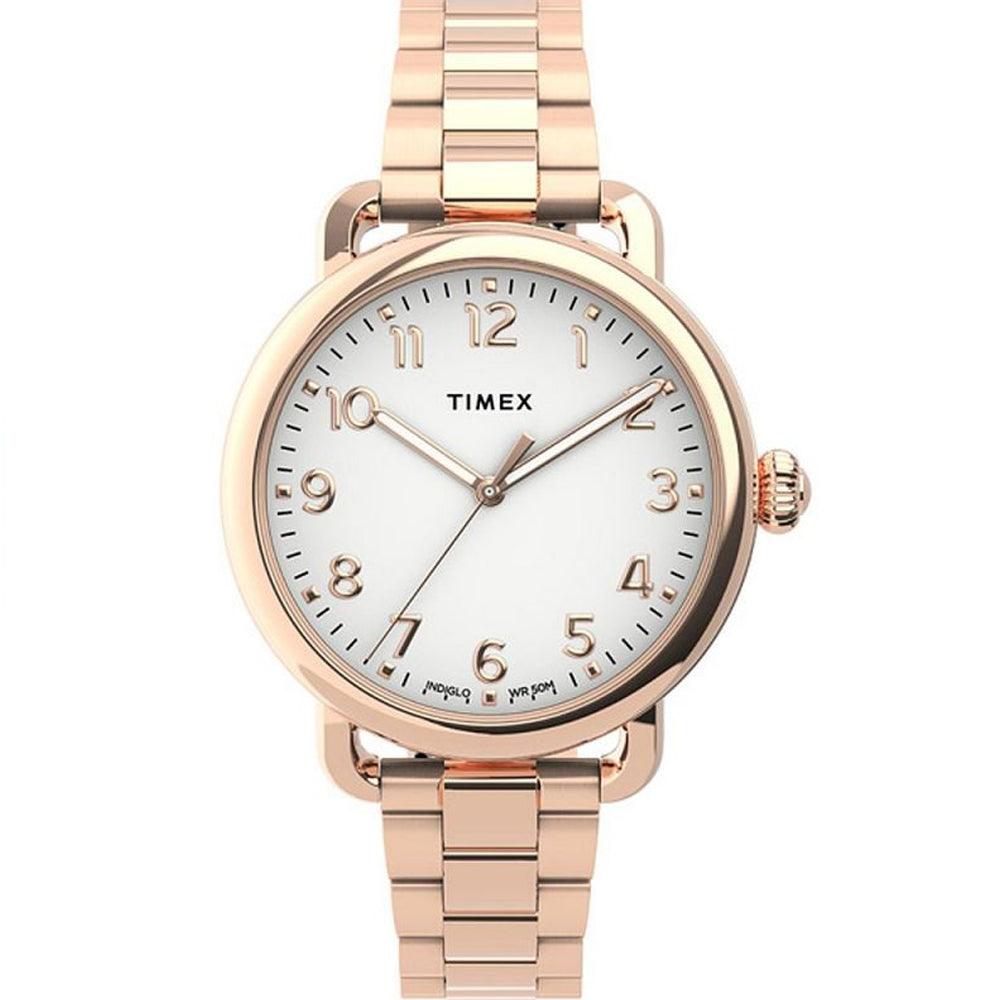 Timex Standard Rose Gold Stainless Steel Bracelet Watch TW2U14000 ...